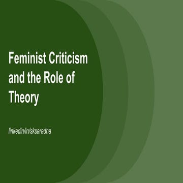 Feminist criticism and the role of theory | PPT