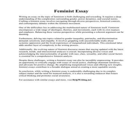 Feminist Essay. 5 Feminist Essay Collections to Add to Your Reading ...