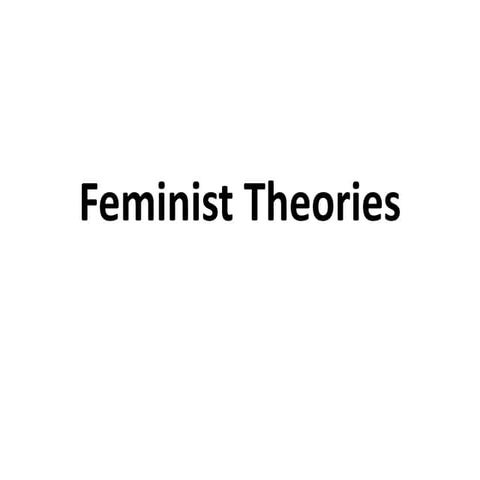 Feminist Theory lectures and all the theorist | PPT