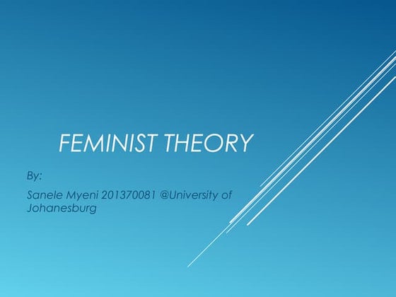 Feminist theory | PPTX
