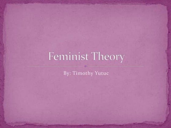 Feminist Theory | PPT