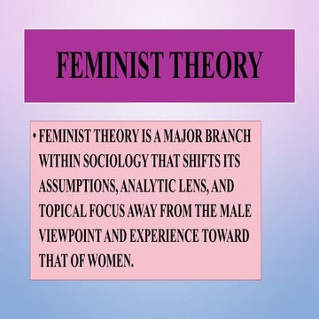 Feminist Theory [autosaved] Pptx