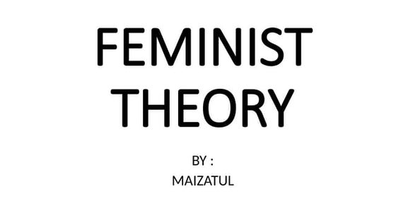 Feminist Theory Ppt