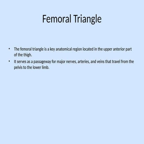Femoral triangle. | PPTX