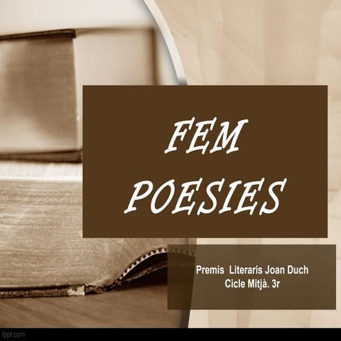 Fem poesies | PPT