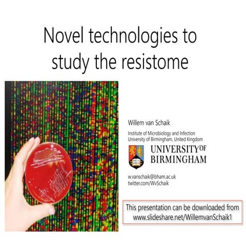 'Novel technologies to study the resistome' | PPTX