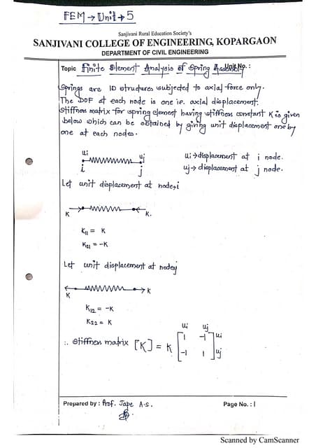 Finite Element analysis of Spring Assembly | PPTX
