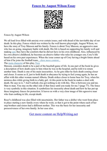 Fences By August Wilson | PDF | College Football | College Sports