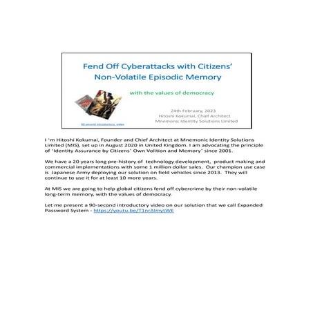 Fend Off Cyberattack with Episodic Memory (24Feb2023) | DOCX