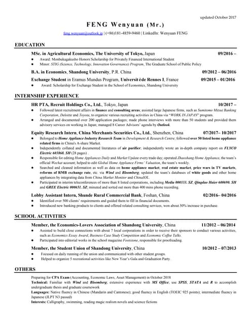 CV Leung Ying Lun | PDF