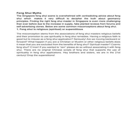 Feng shui myths | PDF