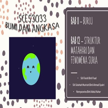 SCES3033 Buruj, Stuktur Matahari & Fenomena Suria | PDF