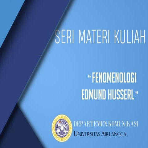 Fenomenologi Edmund Husserl | PDF