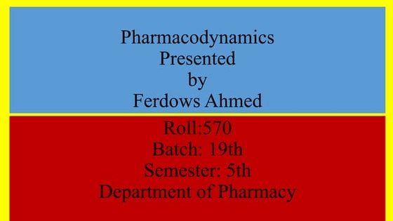 Pharmacodynamics | PPT