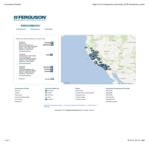 Ferguson plumb. locations finder | PDF