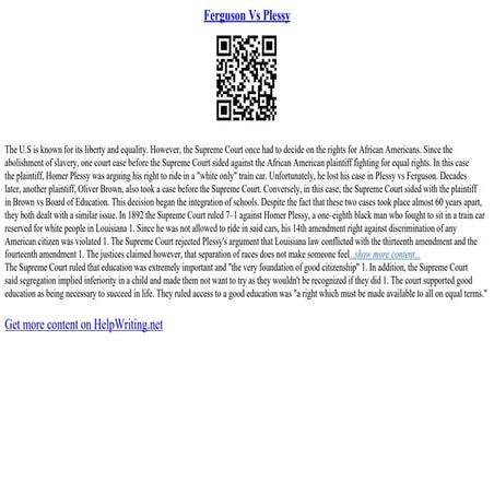 Plessy v ferguson | PPTX