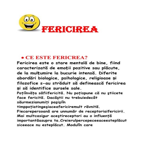 Fericirea | PDF