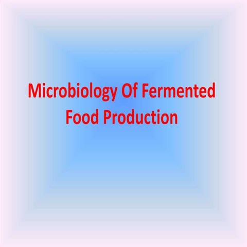 Food Fermentation | PPTX