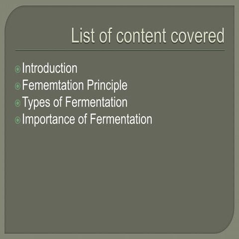 Fermentation | PPTX