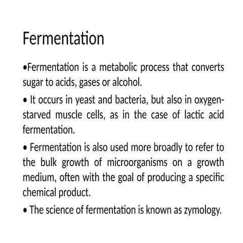 Fermentation, types of fermentatins pptx | PPT | Free Download
