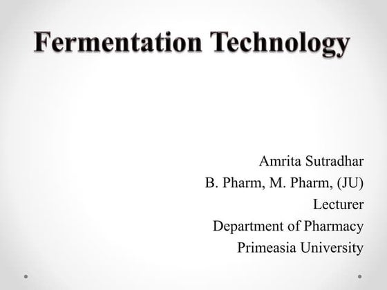 Batch, fedbatch and continuous fermentation | PPTX | Chemistry | Science