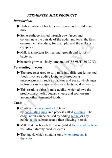Health benefits of fermented milk and food products | PPT