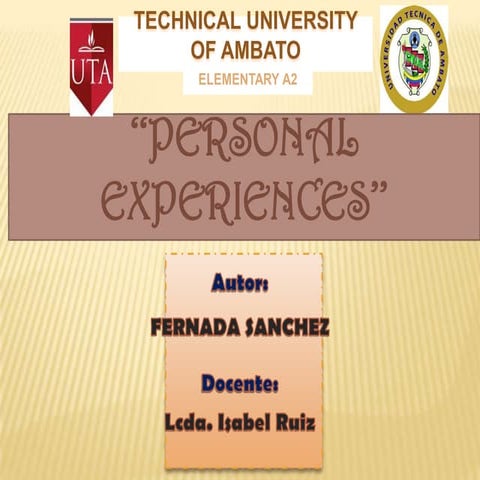 Fernanda sanchez experience | PPTX | Parenting Children Aged 4-11 ...