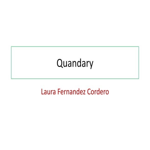 Fernandez cordero Quandary | PPTX