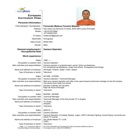 Fernando mateus CV | PDF