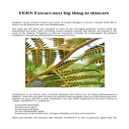 Fern extract | PDF