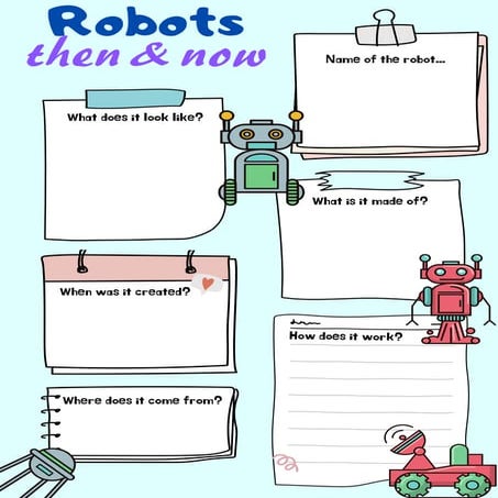 WorkSheet: "Robots Then & Now" | PDF