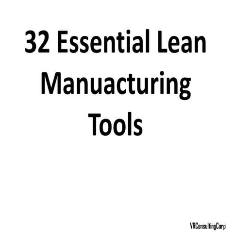 Lean Manufacturing Tools | PPT