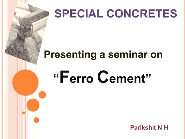 Ferrocement | PPTX | Geology | Science
