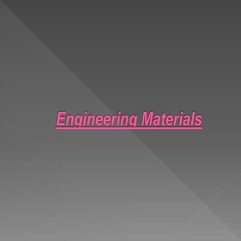 Ferrous and non ferrous metals, Engineering materials | PPTX