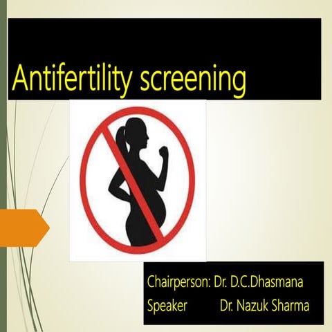 Fertility and antifertility screening | PPTX