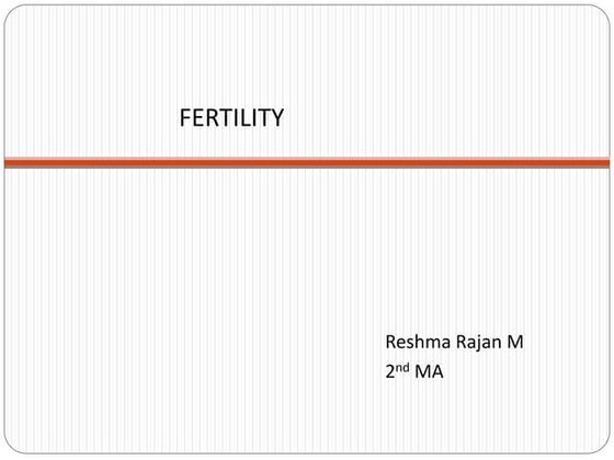 Measures of fertility | PPT