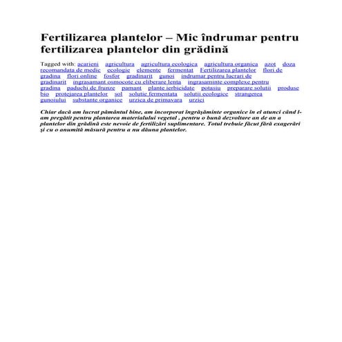 Alcatuirea unei plante | PPS