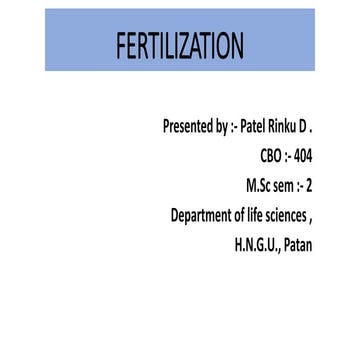 Fertilisation in plants | PPTX
