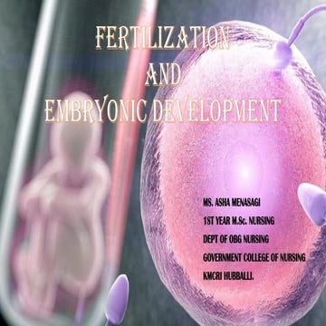 Fertilization and fetal development ppt | PPTX