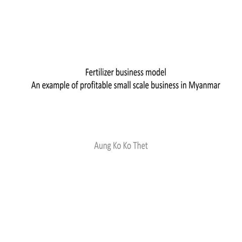 Fertilizer business model | PPTX