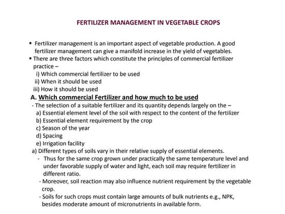Methods of fertilizer application | PPT | Agriculture | Industries