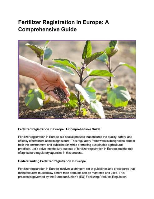 Fertilizer Registration in Europe_ A Comprehensive Guide.ppt Fertilizer Registration in Europe_ A Comprehensive Guide.ppt