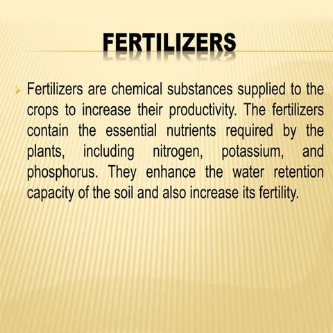 FERTILIZERS.pptx | Agriculture | Industries