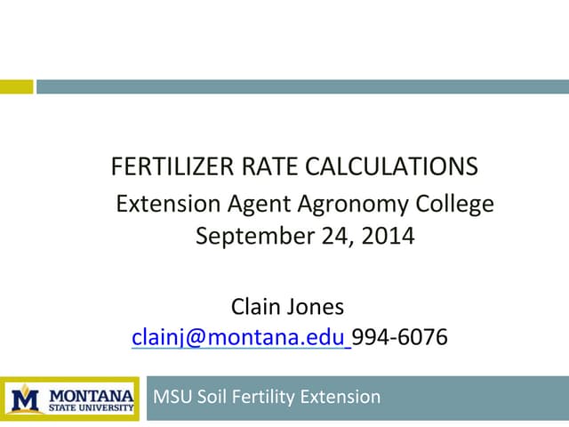 How to calculate fertilizers | PDF