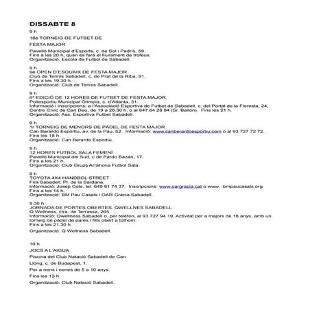 Festa major sabadell dissabte8 | PDF