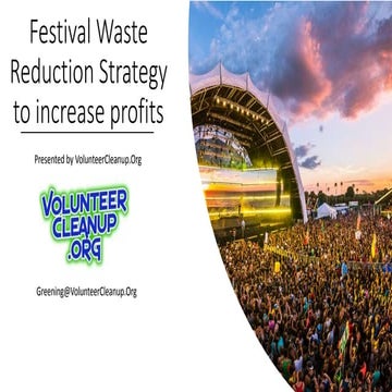 Waste Reduction for Festivals, Venues and Events to increase profits | PPT
