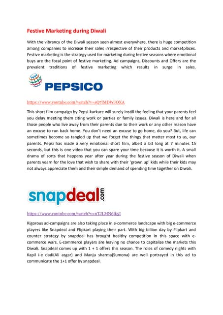 Festive marketing during diwali | PDF