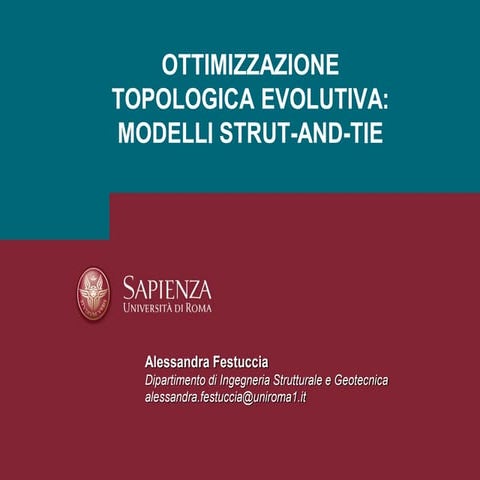 OTTIMIZZAZIONE TOPOLOGICA EVOLUTIVA: MODELLI STRUT-AND-TIE | PDF