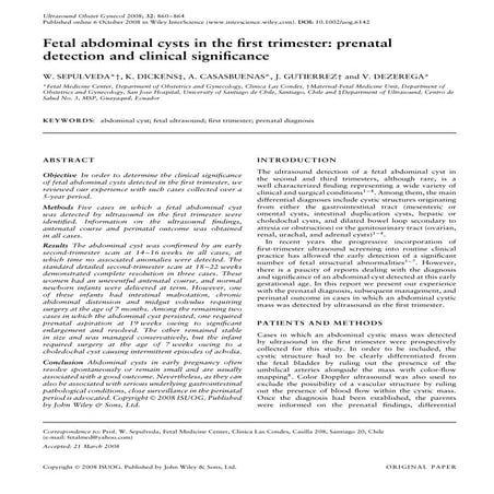 Fetal abdominal cysts | PDF