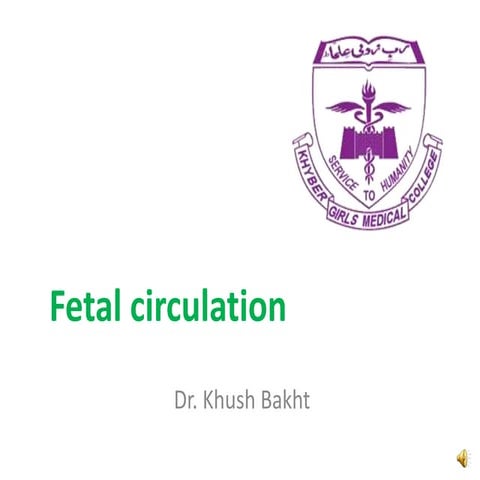 Fetal circulation | PPTX